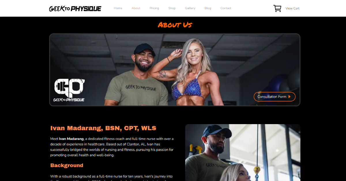 About Ivan Madarang - Founder of Geek to Physique